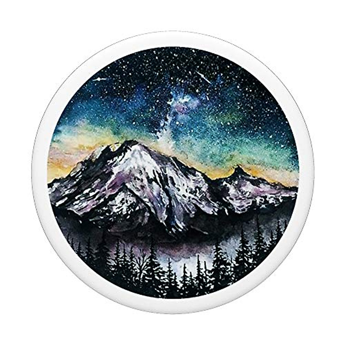 Rocky Mountain Peak Night Sky Shooting Stars Northern Lights PopSockets PopGrip: Swappable Grip for Phones & Tablets