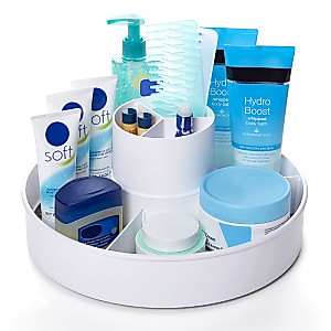 Copco 2 Tier Storage Turntable, 12-Inch, White