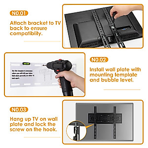SweeEase 6 Arms TV Wall Mount for 26-65 inch, Full Motion Up Down Swivel Tilt Level Retractable TV Bracket for Flat Curved Max 110 lbs Max VESA 400x400mm TV, 8"-16"Wood Stud Articulating TV Wall Mount