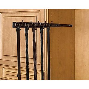 Pull Out Belt Rack Closet Storage System | Accessible, Durable & Reversible | Oil Rubbed Bronze, Steel