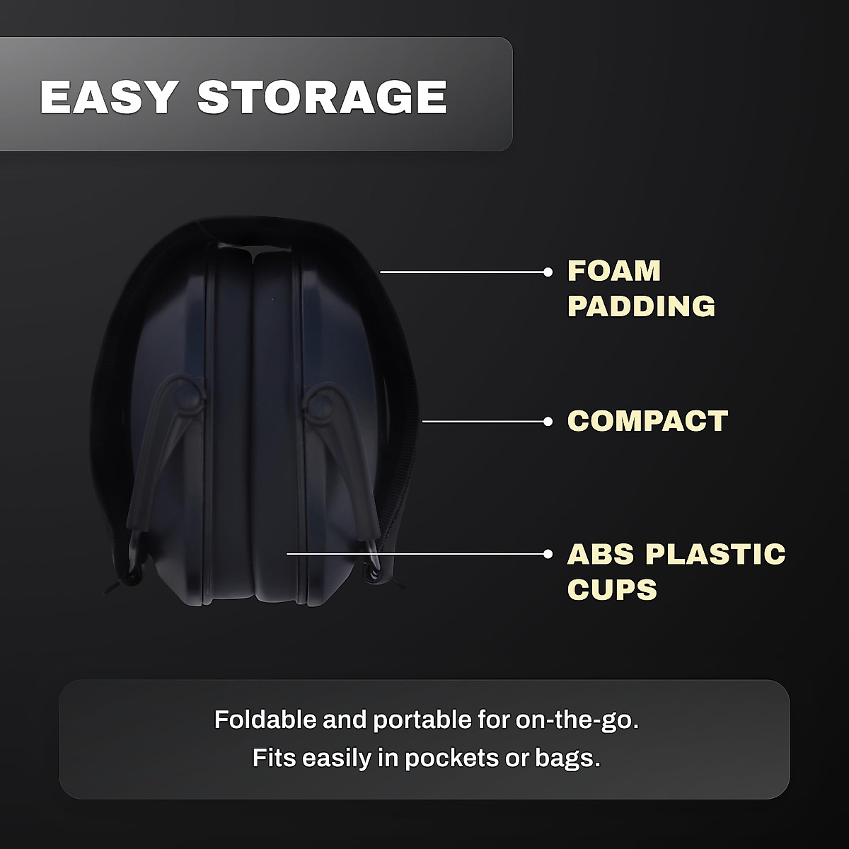 Rifleman Low Impact, Low Profile Ear Muffs for Shooting Hearing Protection, Ultralight and Compact with Razor Slim Cups, NRR 22, Black