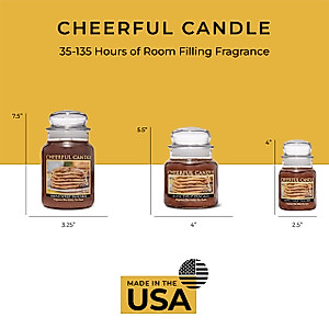 A Cheerful Giver - Maple Syrup Pancakes Scented Glass Jar Candle (16 oz) with Lid & True to Life Fragrance Made in USA