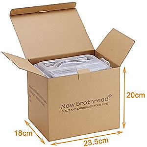 New brothread 3 Layers Stackable Clear Storage Box/Organizer for Holding 60 Spools Home Embroidery & Sewing Thread and Other Embroidery Sewing Crafts (Spool Size Requirement: H≤2.2"; W≤1.69")