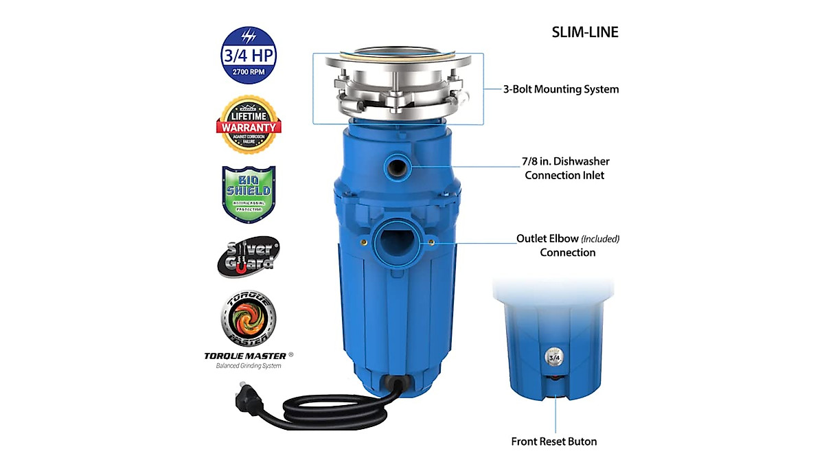 American Standard Elite 3/4-HP Garbage Disposal - Quiet & Compact