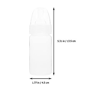 EXCEART 5Pcs Newborn Disposable Milk Bottles Clear Scale Milk Powder Bottles Babies Milk Bottles (White)