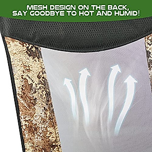 TR Foldable Rocking Chair 3-Position Recliner Padded Camping Chair Rocker Chair Outdoor Portable Heavy Duty High Back Hard Armrest Mesh Back 500 lbs for Patio Home Summer, Camo