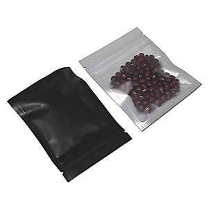 PABCK 200 Pack 3.3x5.1 inch (Inside Size 2.9x3.9 inch) Resealable Zipper Lock Food Storage Bags for Zip Heat Seal Lock Coffee Foil Packaging Pouch Self Sealing Candy Storage Supplies