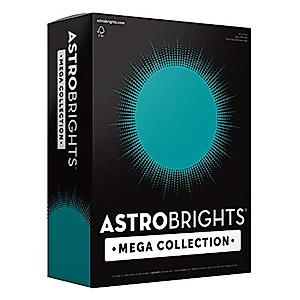 Astrobrights Mega Collection, Colored Paper, Bright Teal, 625 Sheets, 24 lb/89 gsm, 8.5" x 11" - MORE SHEETS! (91693)