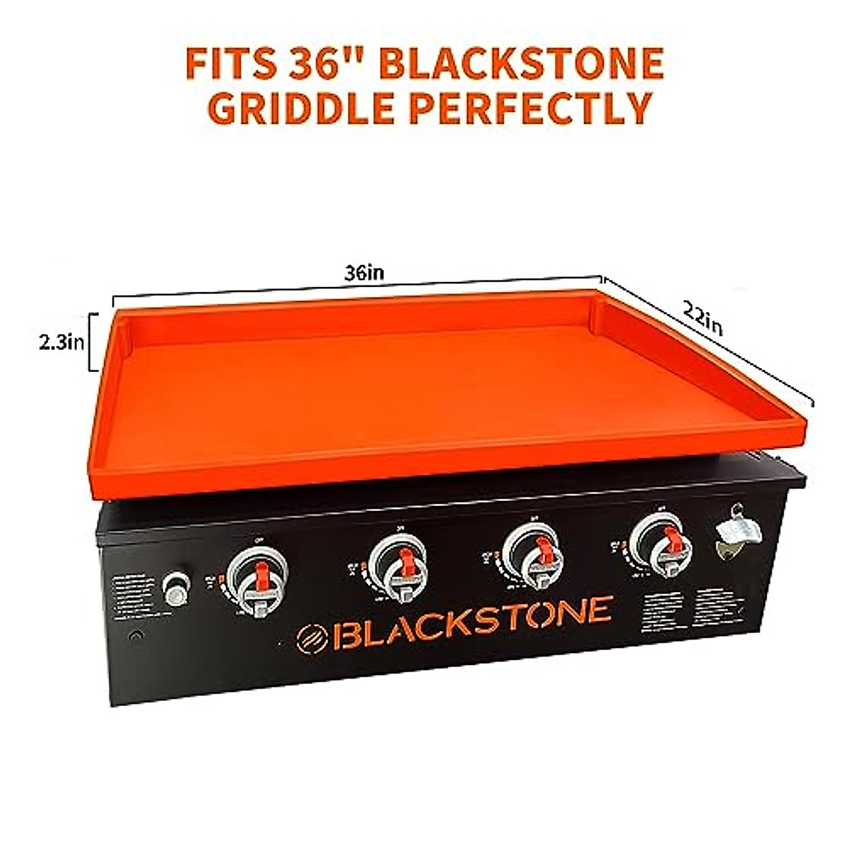JAJANLIFE Silicone Griddle Cover for Blackstone 36 inch, Upgrade Full Edge Coverage Griddle Mat, Reusable Food Grade Silicone Grill Mat, Best Griddle Grill Buddy for Blackstone Griddle (36 inch)