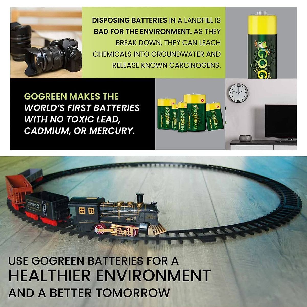 Go Green AAA Alkaline Battery 4-Pack