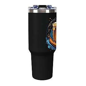 Bratwurst Funny Oktoberfest 40 Oz Car Cup Stainless Steel Travel Mug Leak-Proof Insulated Tumbler with Handle Violet-style