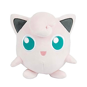 Pokémon 8" Jigglypuff Plush - Officially Licensed - Generation 1 Red and Blue Figure - Authentic Soft Stuffed Animal Toy - Valentine's Day & Easter Basket Stuffer Gift for Kids, Boys, Girls - 2+