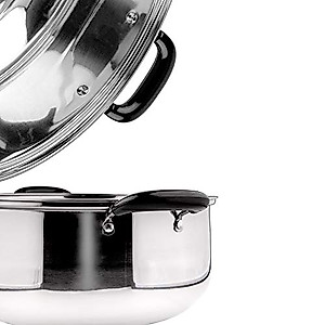 3 Tier Multi Tier Layer Stainless Steel Steamer Pot For Cooking With Stackable Pan Insert/Lid, Food Steamer, Vegetable Steamer Cooker, Steamer Cookware Pot, Vaporeras Para Tamales, Multilayer 16 qt