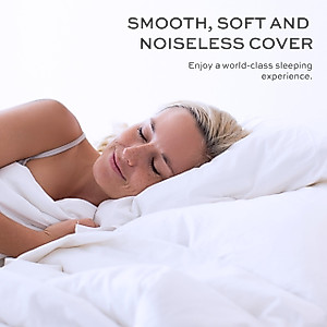 White Classic King Pillow Covers with Zipper 6 Pack - 20 x 36 Ultra-Soft, Cozy and Noiseless King Pillow Protector, 200 Thread Count, Envelope Closure, Fade-Resistant Material for a Restful Sleep