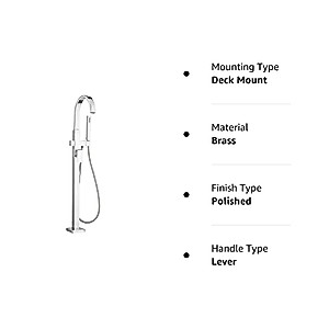 American Standard T184951.002 Contemporary Square Freestanding Tub Faucet for Flash Rough-in Valve, Polished Chrome