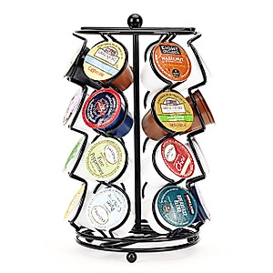 K-Cup Coffee Pod Storage Spinning Carousel Holder - 24 ct, Black