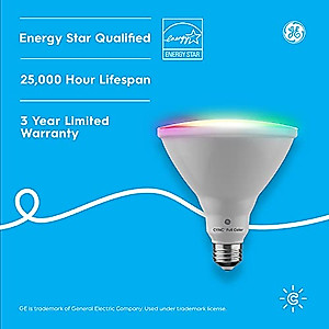 GE CYNC Smart LED Light Bulbs, Color Changing Lights, Bluetooth and Wi-Fi Lights,Compatible with Alexa and Google Home, PAR38 Outdoor Floodlight Bulbs (4 Pack)