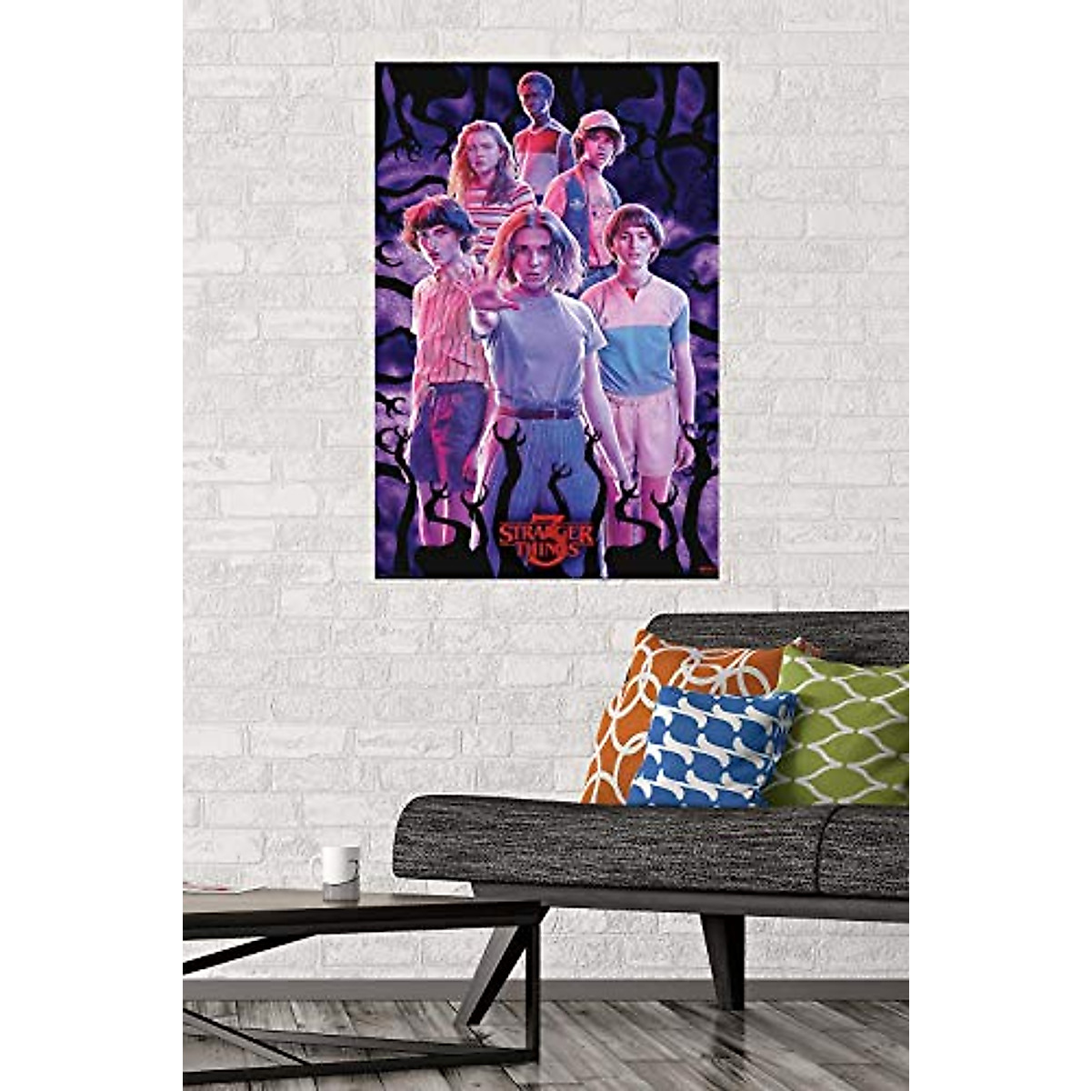 Trends International Netflix Stranger Things: Season 3 - Group Wall Poster, 22.375" x 34", Poster & Mount Bundle