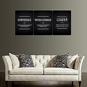 BWSPACE Inspirational Wall Art, Motivational Canvas Wall Art, Grind Hustle Wall Art 3 Pieces Wall Art Decorations for Office Living Room and Bedroom Decor (36" W x 16" H, CPL)