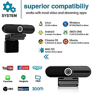 4K Webcam, HD Webcam 8MP- Laptop PC Desktop Computer Web Camera with Microphone, USB Webcams for Video Calling Recording Streaming Video Conference, Webcam with Mini Tripod,Privacy Shutter.
