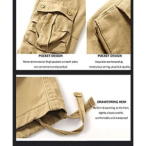 Lilychan Men's Lightweight Cargo Trouser Hiking Pants Army Combat Work pants Casual Pants with 6 Pocket (30, Black)