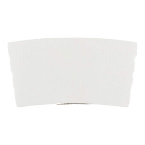 Restaurantware SLEEVES ONLY: Restpresso 5.1 x 2.8 Inch Coffee Cup Sleeves 50 Corrugated Hot Cup Sleeves - Disposable Heat-Tolerant White Paper Disposable Coffee Sleeves Secure Grip