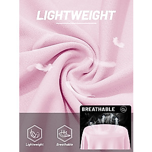 TACVASEN Women's Rash Guard Shirts Pink Workout Tops Long Sleeve Quarter Zip Pullover Womens UPF 50+ Golf Shirts, L