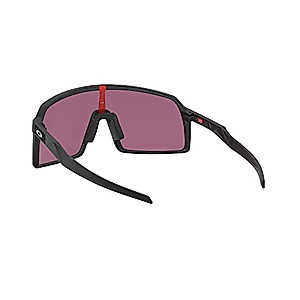 Oakley Men's OO9406 Sutro Rectangular Sunglasses, Matte Black/Prizm Road, 37 mm