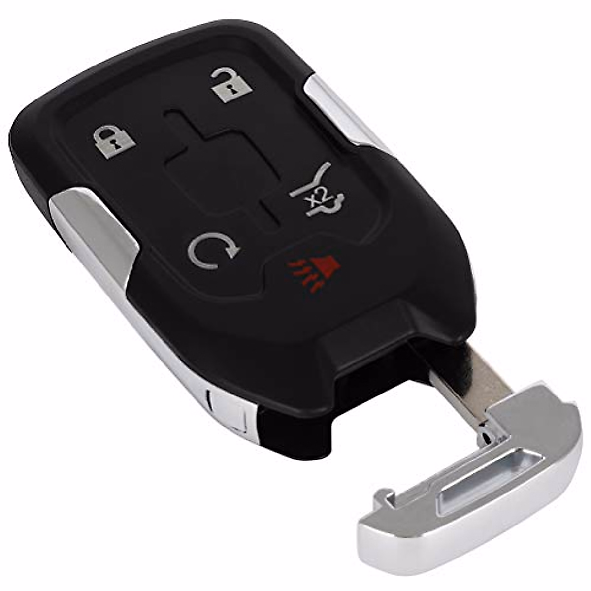 ANGLEWIDE Car Key Fob Keyless Entry Remote SHELL CASE Replacement for 17 for GMC DENALI XL (FCC 13508275) 5 Buttons 1pad