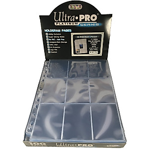 Ultra Pro 25 Platinum Storage Pages: Baseball & Other Sports Trading Cards Collecting Pages (Platinum Series 9-Pocket Pages), Clear