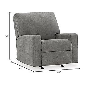 Signature Design by Ashley Deltona Casual Manual Rocker Recliner, Gray