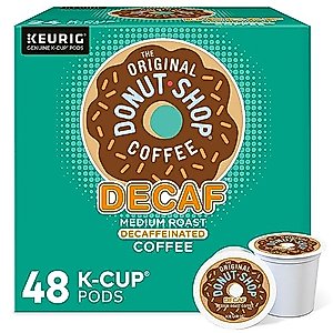 The Original Donut Shop Decaf Keurig Single-Serve K-Cup Pods, Medium Roast Coffee, 48 Count (Pack of 1)