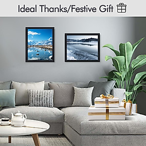 Golden State Art, 16x20 Black Picture Frame Made of Solid Wood & Tempered Glass (1 Pack)