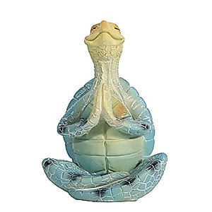 FEIYU BUY Turtle Yoga Statue Resin Process Decoration Meditation Turtles, Used for Indoor and Outdoor Window sill Decoration Gifts
