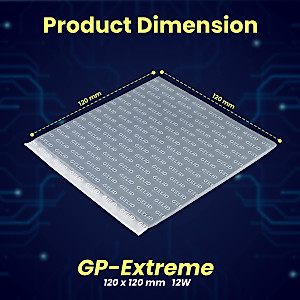 Gelid Solutions GP-Extreme 12W-Thermal Pad 120x120 Excellent Heat Conduction, Ideal Gap Filler. Easy Installation (120x120x1.0)