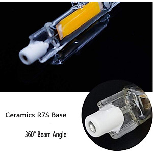 Halogen Light Bulbs Dimmable R7S Led Lamp Cob Glass Tube 78Mm 118Mm Replace Halogen Lamp J78 J118 10W 20W 30W Diode Spot Light 220V 230V-Warm White_118Mm 20W