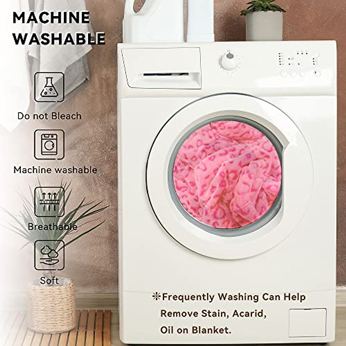 Pink Cheetah Print Blanket Gifts for Women Flannel Fleece Leopard Print Throw Blanket Warm Soft Cozy Cheetah Blanket for Couch Bed Sofa Leopard Blankets & Throws for Mom Adult Leopard Decor 50"×60"