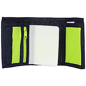 PUMA Kids' Little Rise Trifold Wallet, Navy/Green, One Size