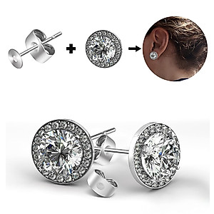 1200 PCS Earring Posts Stainless Steel and Backs with Hypo-allergenic Earring Posts Butterfly and Rubber Bullet Earring Backs for DIY Stud Earring and Jewelry Making