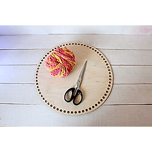 Wooden basket base 12 inch round bottom for crochet wicker craft supplies 30 cm