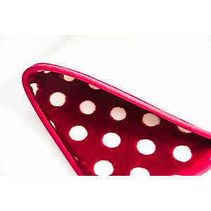 Aboo Kitchen Rugs 2 Pieces Memory Foam Kitchen Mat Non-Slip Red With White Dot (15.7"×23.6" + 15.7"×47.2" Red)
