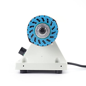 Pattosaey Leather Polisher Sander 110V Leather Burnishing Machine with 2 Polishing Wheels and 2 Wrench 4 Belts Edge Grinding Machine for Tanned Leather