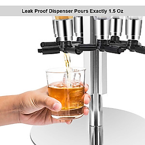 Liquor Dispenser Alcohol Dispenser Bar Dispenser Bottle Liquor Dispenser Bar Rotating Liquor Holder 6 Bottle Professional Alcohol Dispenser Station