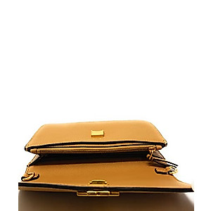 Tory Burch Women's Britten Leather Chain Wallet Tiramisu