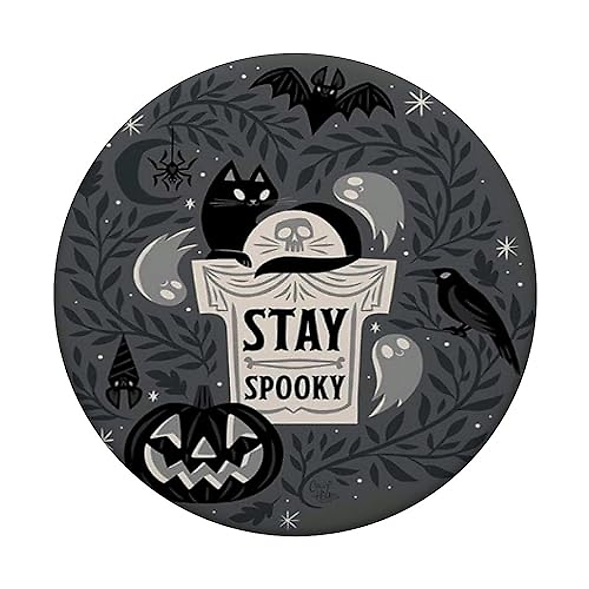 Stay spooky halloween PopSockets PopGrip: Swappable Grip for Phones & Tablets PopSockets Standard PopGrip