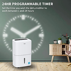 Shinco 7,000 Sq.Ft Energy Star Dehumidifier with Pump, Ideal for Large Industrial Rooms and Home Basements, Efficient Moisture Removal and Humidity Control, 1.85 Gallons Water Tank