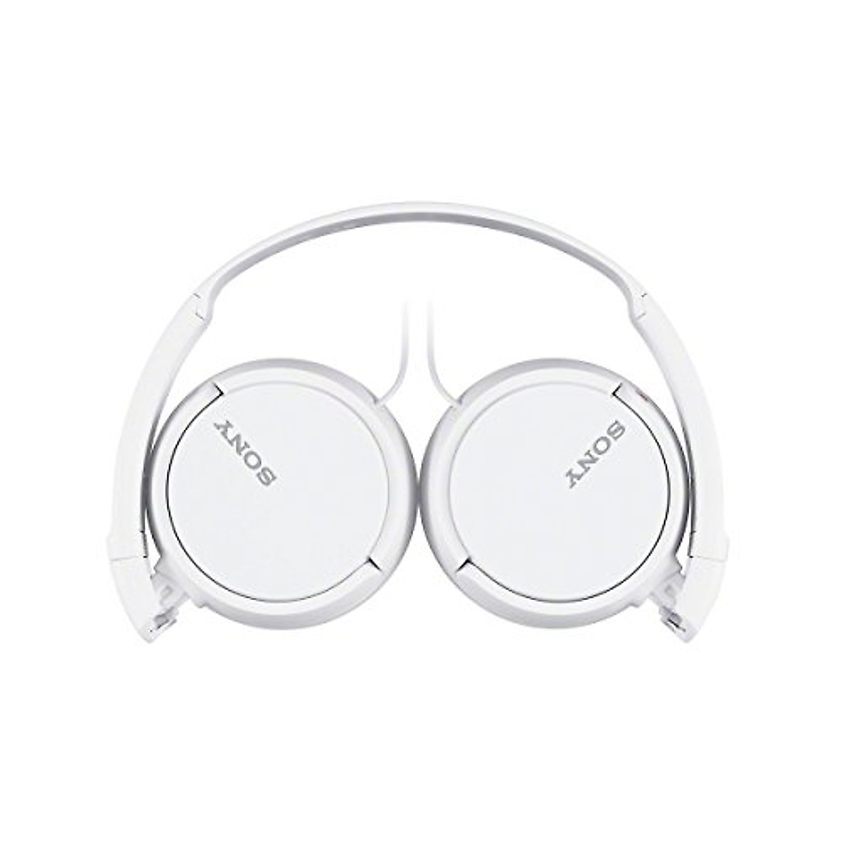 Sony ZX Series Wired On-Ear Headphones with Mic, White MDR-ZX110AP