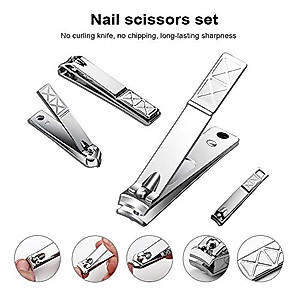 Manicure Set 21Pcs Manicure kit Travel Nail Set Travel Nail Kit Travel Nail Grooming Kit Stainless Steel Nail Clippers Set Professional Nail Kit Manicure Nail Tool Set Nail Care Kit (black)…