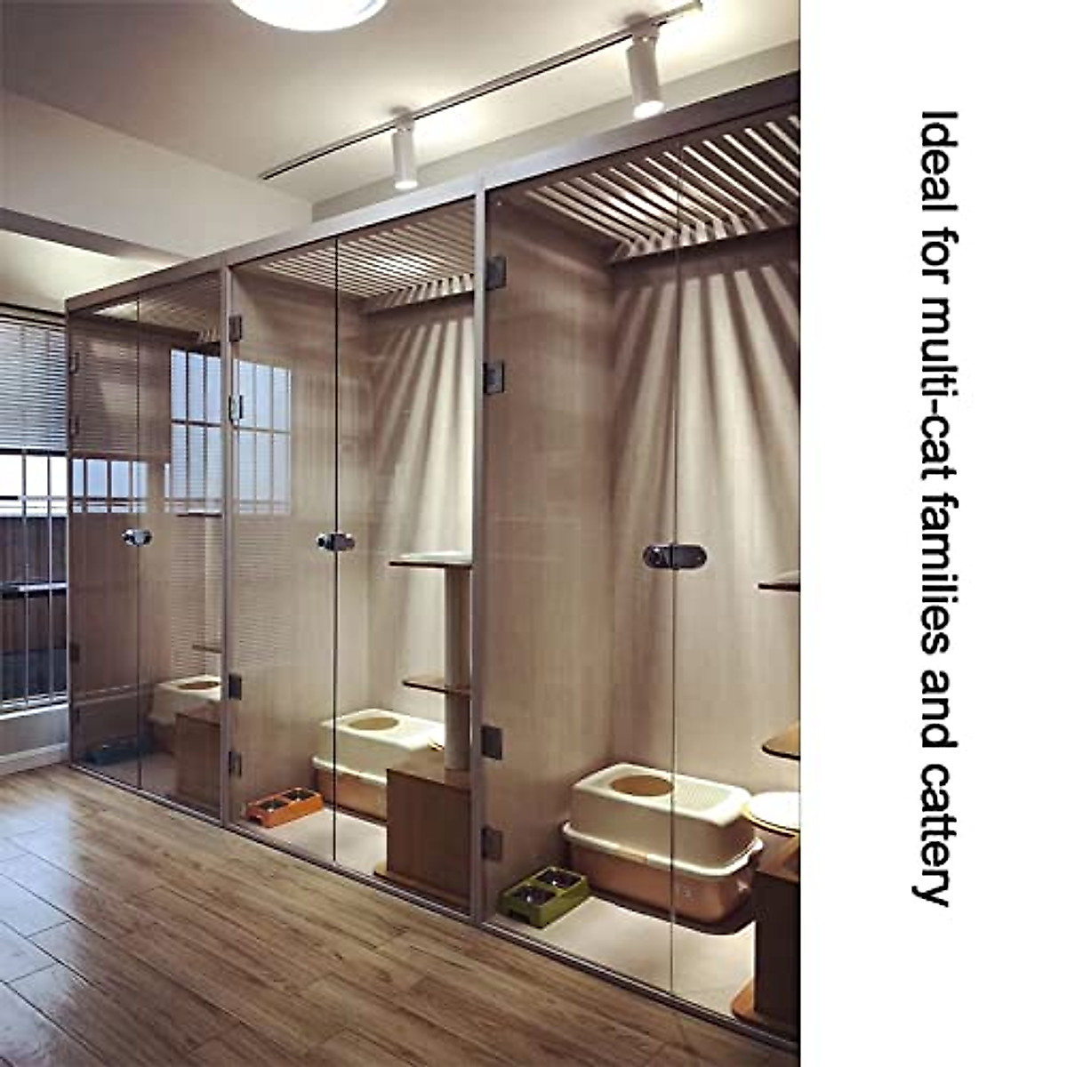 Smart Paws Cat Litter Box,Large Cat Litter Box with Lid,Kitten Litter Box,Cat Box (Coffee)