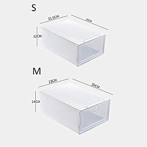 FRIDG Really Useful Boxes, Really Useful Organiser, Storage Boxes in a Clear Plastic Organiser and Clear Boxes Transparent Stackable Storage Box Shoes Drawer Case Organizer White M